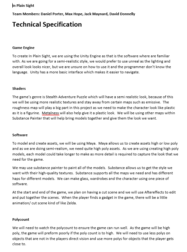 Synoptic Project – Daniel Porter